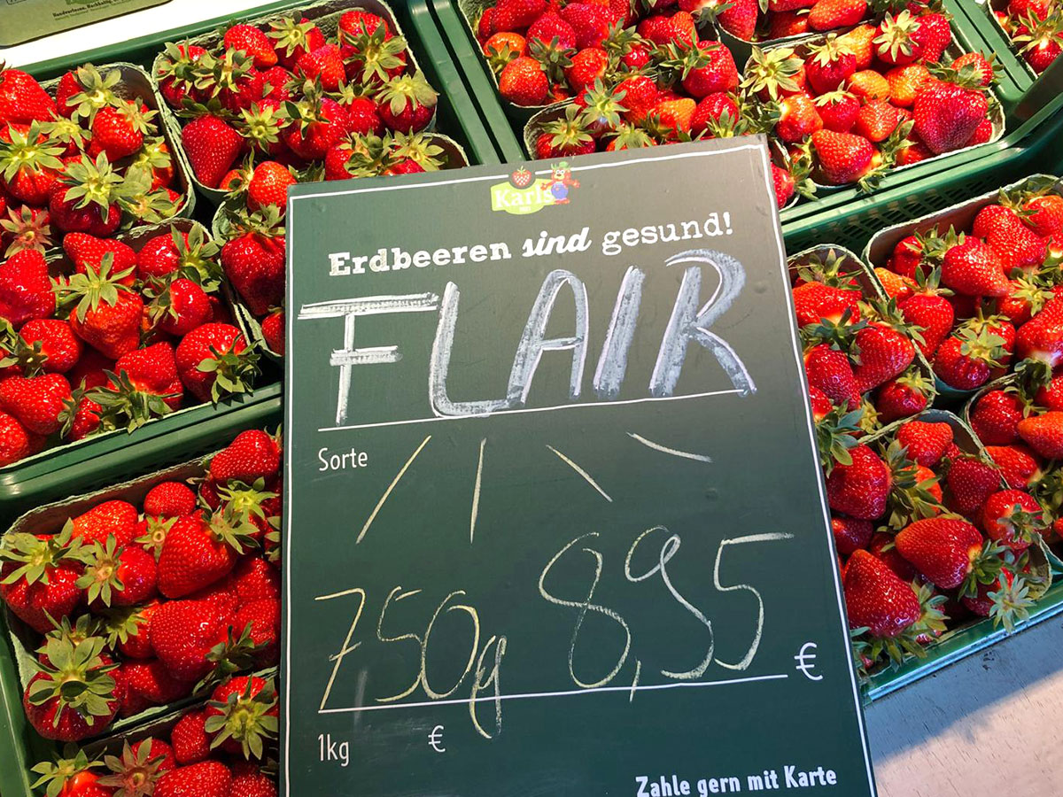 Aktueller Preis für Erdbeeren